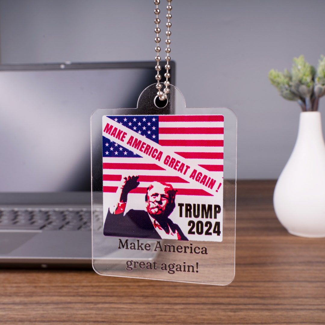 Trump Shooting Acrylic Photo Keychain Trump Assassination Custom Trump ...
