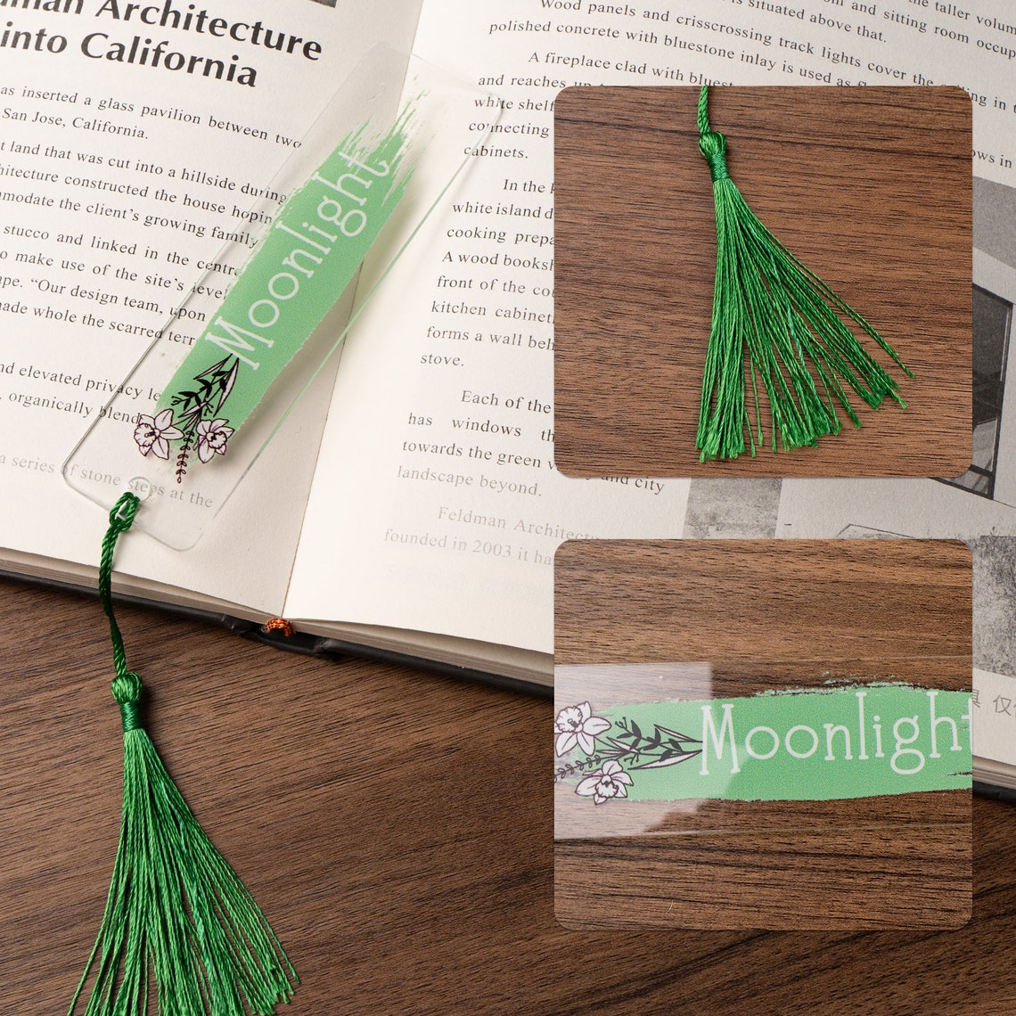 Personalized Birth Flower Bookmark Custom Name Acrylic Bookmark for Her ...