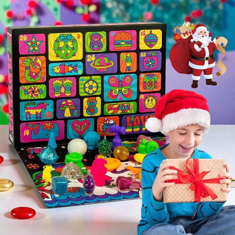 2025 Nee Doh Advent Calendar, Holiday Squishy Stress Ball Set, Xmas ...