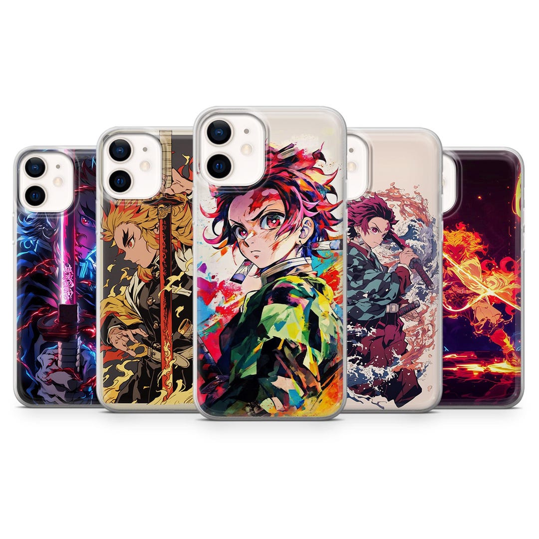 Demon Slayer Phone Case Tanjiro Rengoku Cover for iPhone 15,14,13,12,11 ...