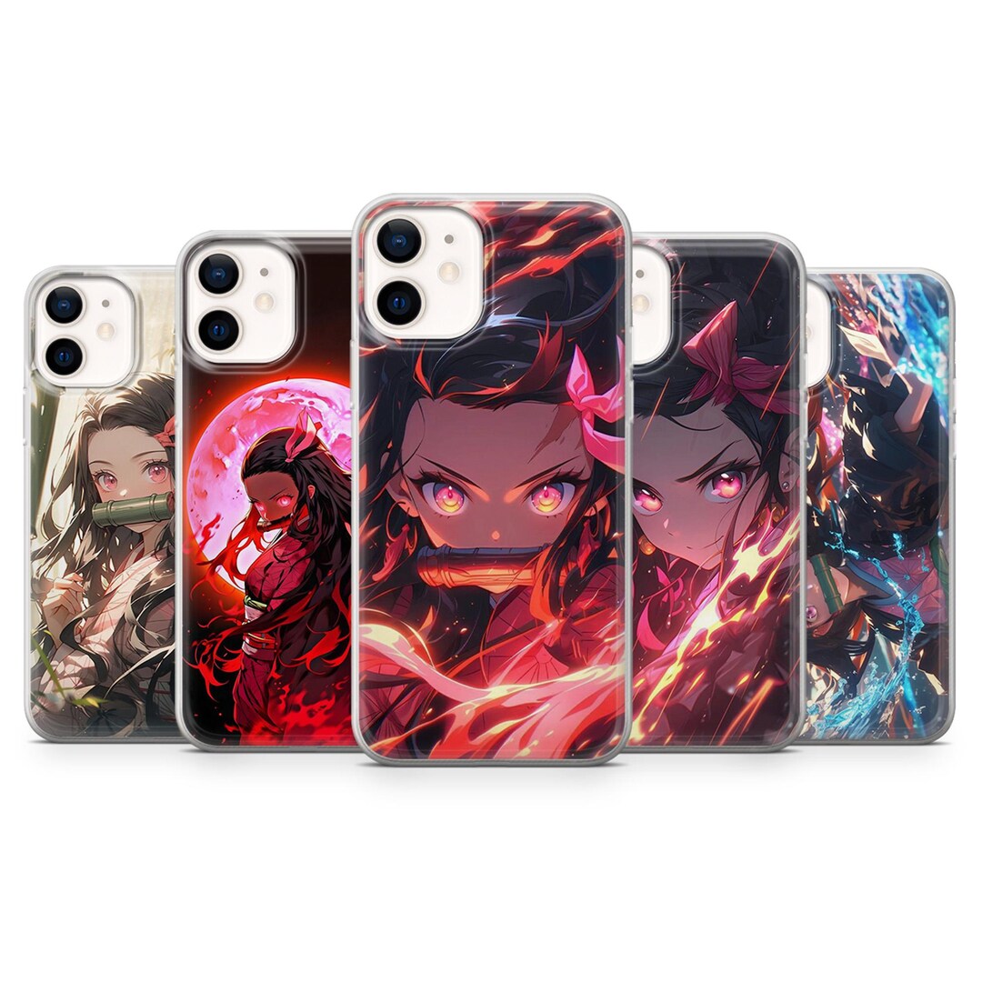 Demon Slayer Phone Case Nezuko Cosplay Cover for iPhone 16,15,14,13,12 ...