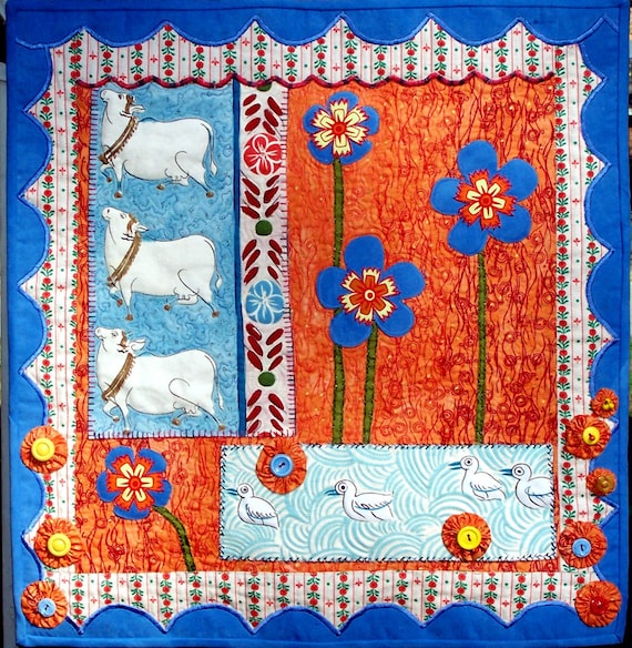 Rambling Fancy Art Quilt Wall Hanging | Etsy