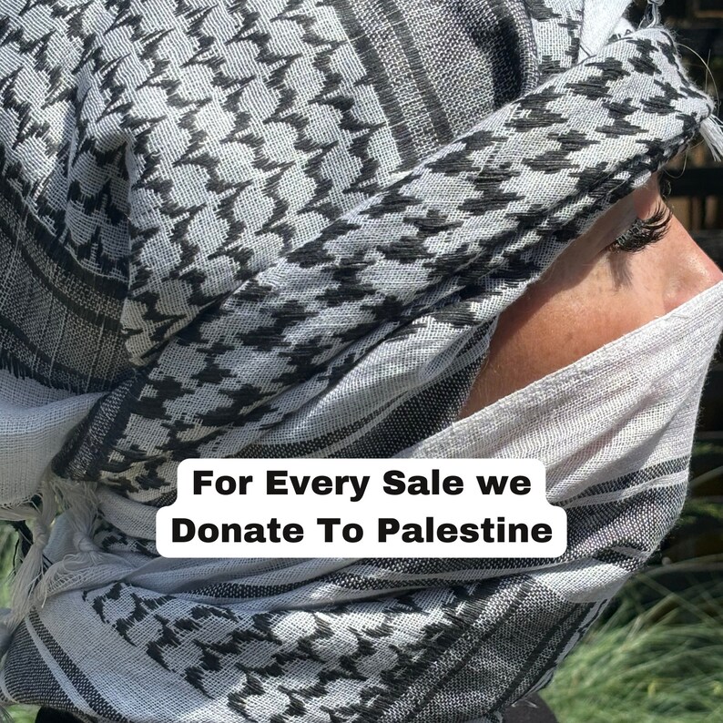 Palestine Kaffiyeh Scarf, Palestine Shemagh, Palestine Cotton Kaffiyeh ...
