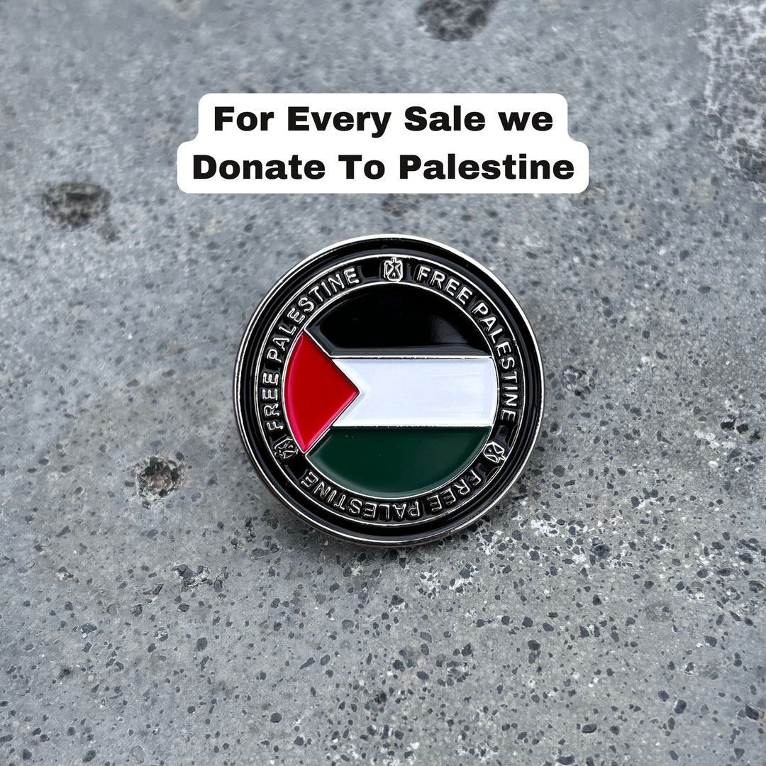 Free Palestine Country Flag Enamel Pin, Palestine Lapel Badge ...