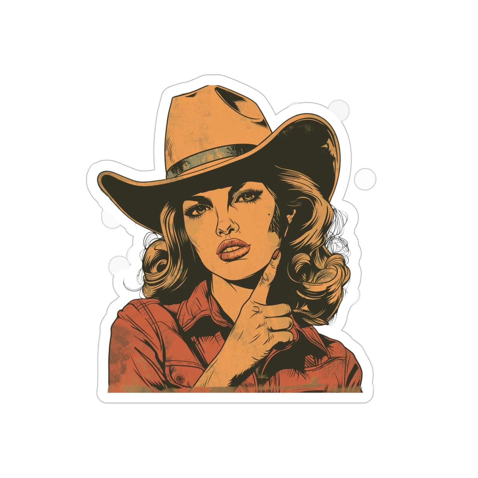 Hey Cowboy Premium Vinyl 6" Die-cut Transparent Sticker for Cars ...