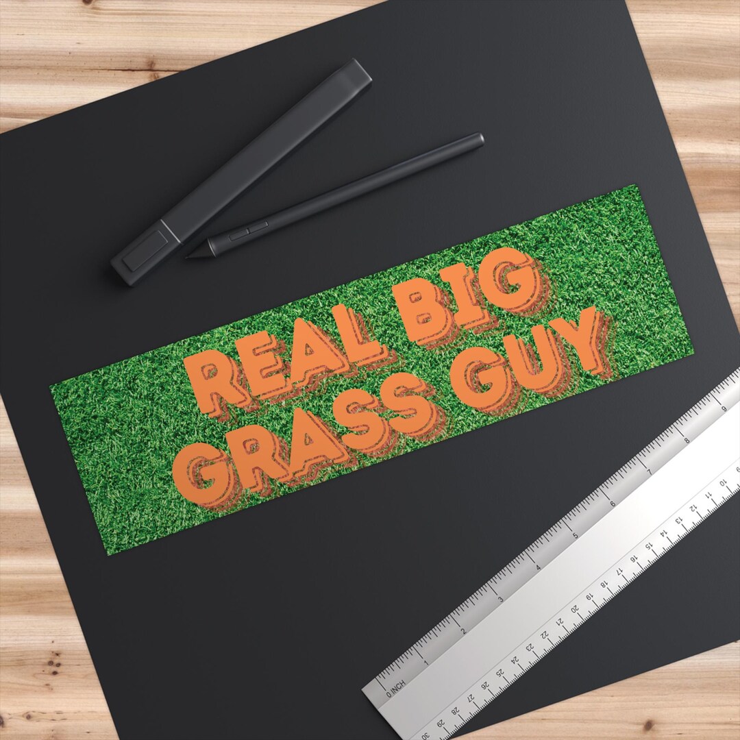 Big Grass Guy Bumper Sticker - Etsy