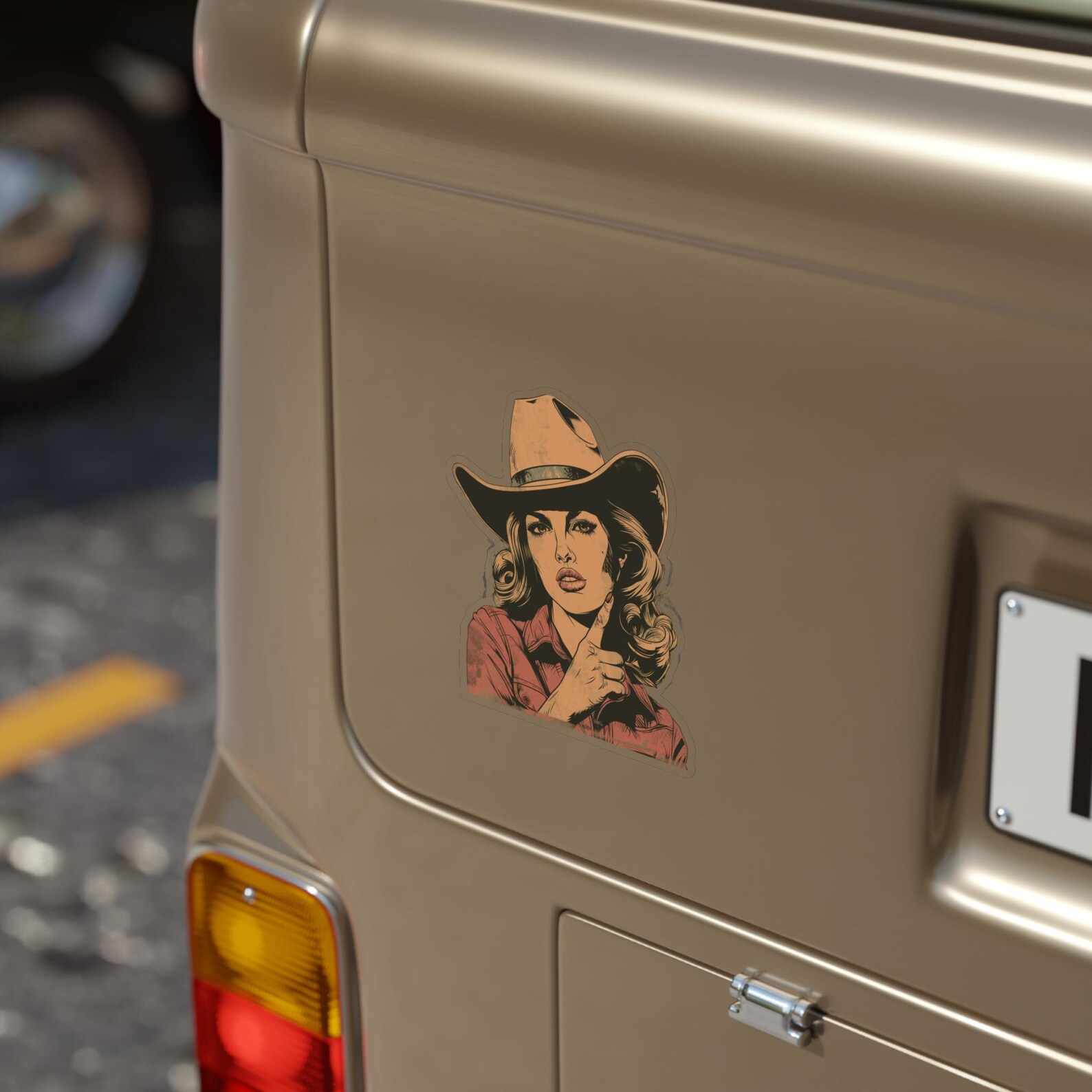 Hey Cowboy Premium Vinyl 6" Die-cut Transparent Sticker for Cars ...