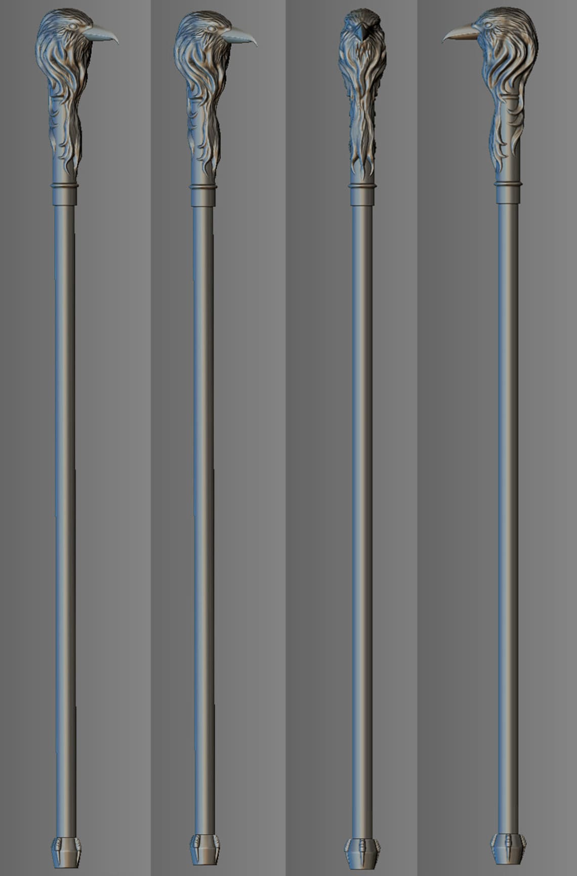 Crow Cane of Kaz Brekker From Shadow and Bone for 3D Printing. - Etsy