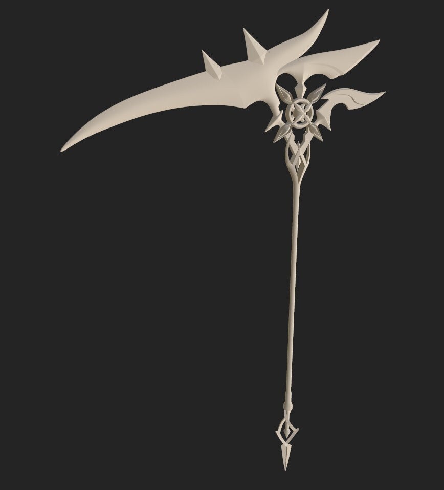 Arlecchino Cosplay Scythe Genshin Impact for 3D Printing. - Etsy