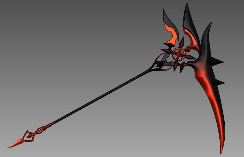 Arlecchino Cosplay Scythe Genshin Impact for 3D Printing. - Etsy