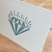 Sparkling Diamond Folded Note Cards, 8-pack, Letterpress, Engagement ...