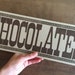 PAPER CHOCOLATES SIGN, Oversized Hand-printed Letterpress Postcard ...