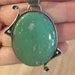 Large Crescent Valley TURQUOISE Pendant NECKLACE Sterling Silver Chain ...
