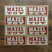 MAZEL TOV CARDS in Red and Silver - Hand Printed Letterpress Flat Cards ...