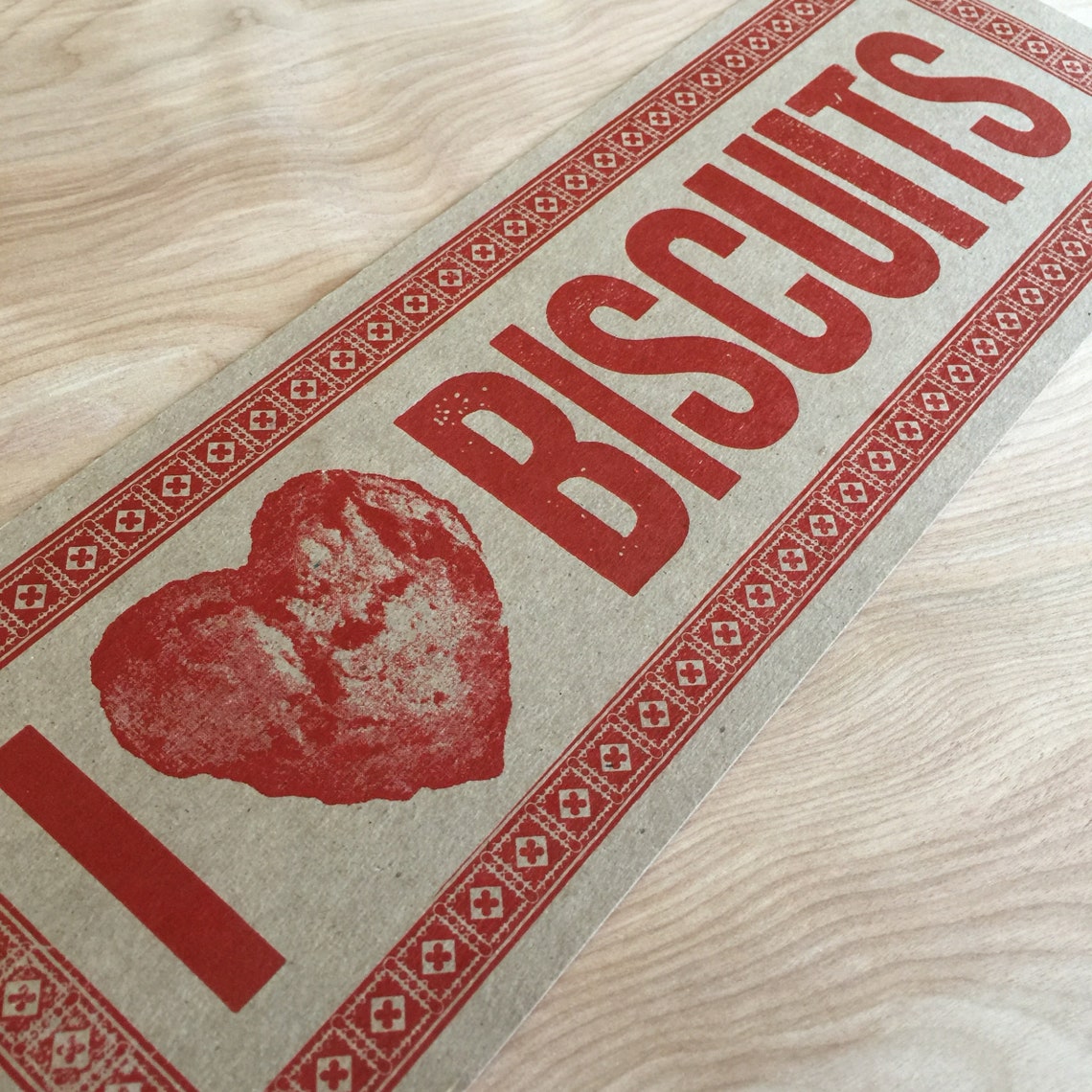 I LOVE BISCUITS Breakfast Art Letterpress Sign Biscuit - Etsy
