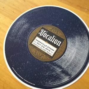 VINTAGE 78 RECORD Poster VOCALION Circle Print Knoxville Stomp ...