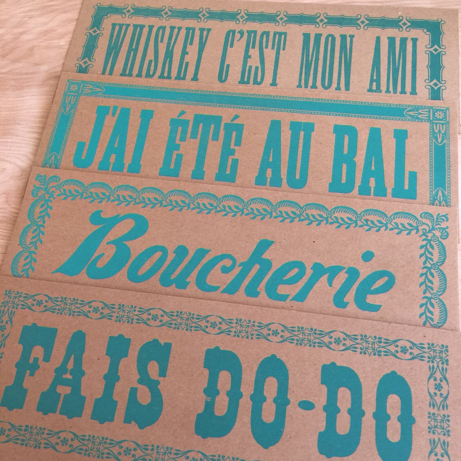 FAIS DO-DO Red Hand Printed Letterpress Sign, New Orleans Louisiana ...