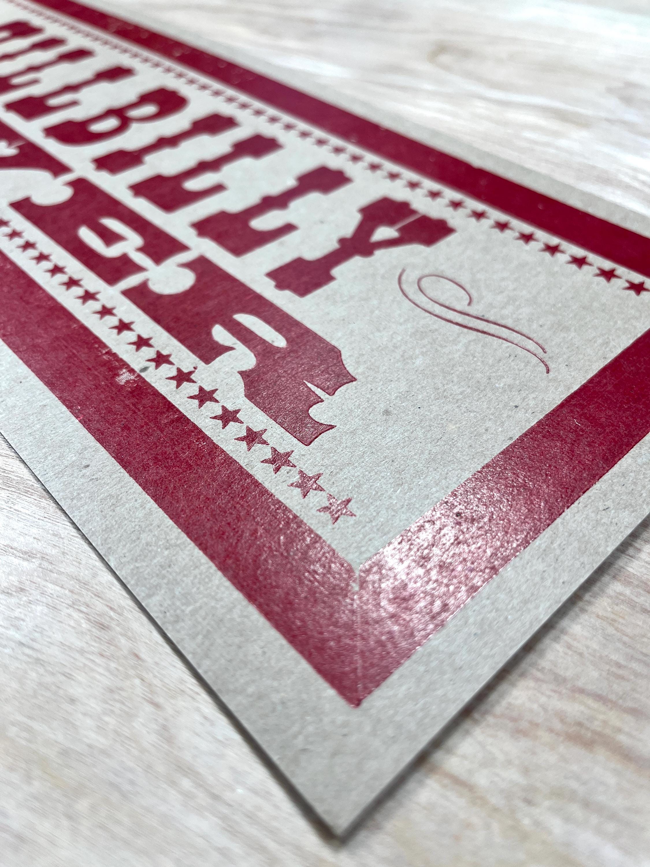 HILLBILLY FEVER Hand Printed Letterpress Sign, Country Music, Redneck ...