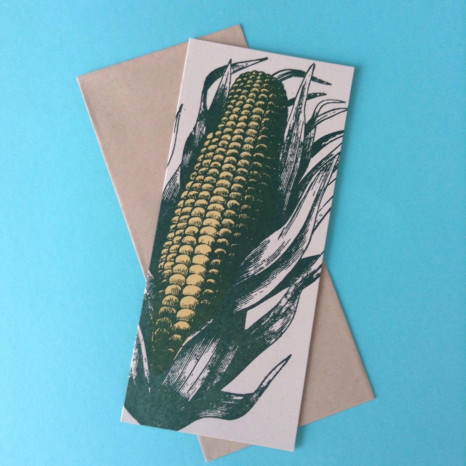 8 Pack Green CORN on the COB Greeting Cards Farmers Market - Etsy