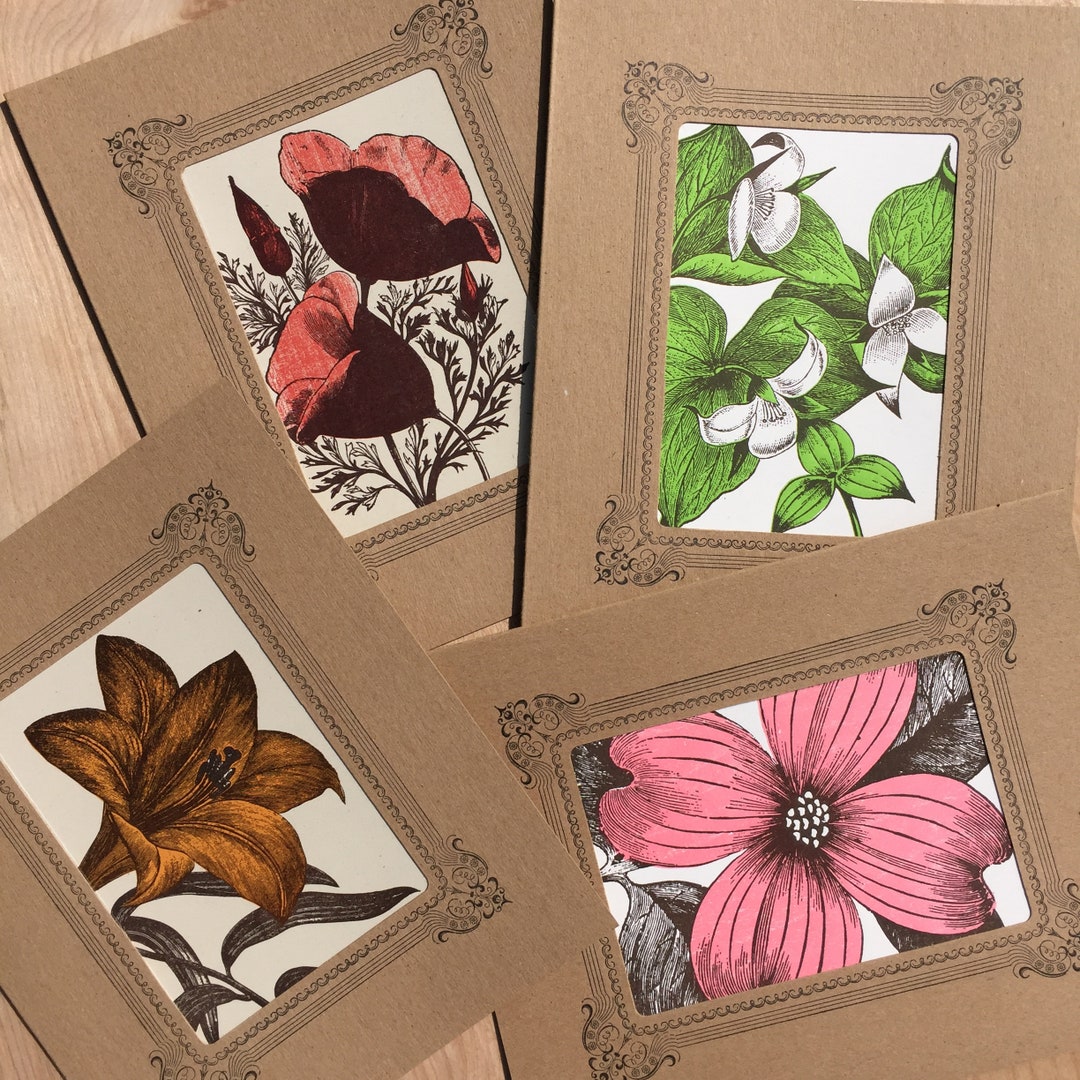 FLOWER ART PRINTS Flora Art Farmers Market Letterpress Art - Etsy