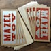 MAZEL TOV CARDS in Red and Silver - Hand Printed Letterpress Flat Cards ...
