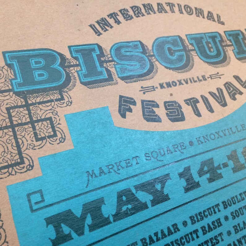 BISCUIT POSTER Southern Cooking Kitchen Decor 2015 Biscuitfest - Etsy