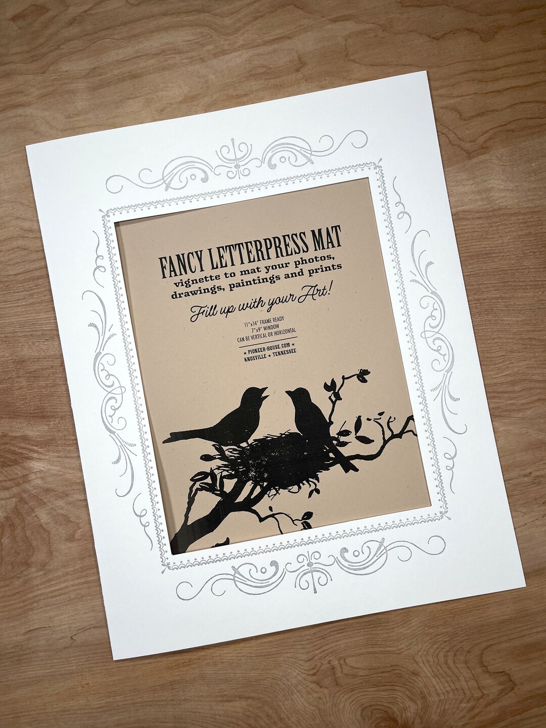 Two 11x14 WHITE Decorative MATS for Your Photos and Art, Mats for Art ...