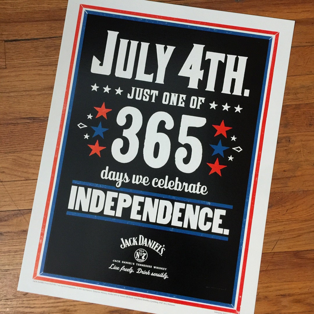 JACK DANIELS Fine Art Print July 4th Celebrate Independence, Whiskey ...