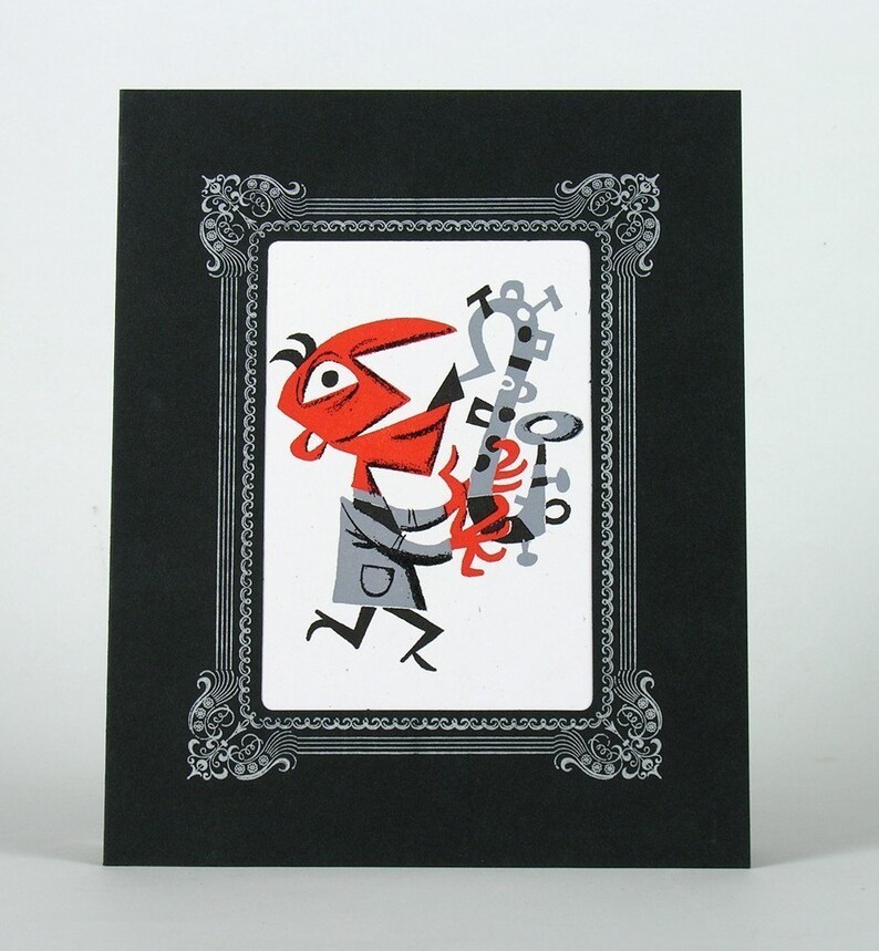 Jim Flora JAZZ MUSICIAN PRINTS Mid Century Modern Art Gift for ...