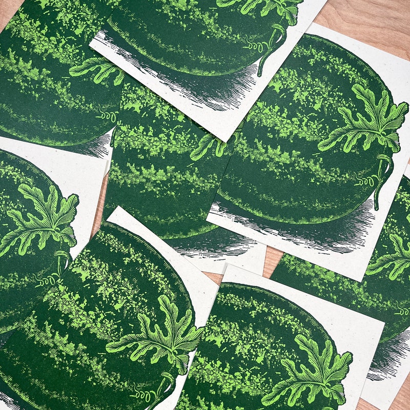 Watermelon Card - Etsy