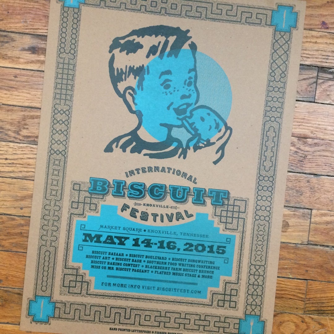 BISCUIT POSTER Southern Cooking Kitchen Decor 2015 Biscuitfest ...