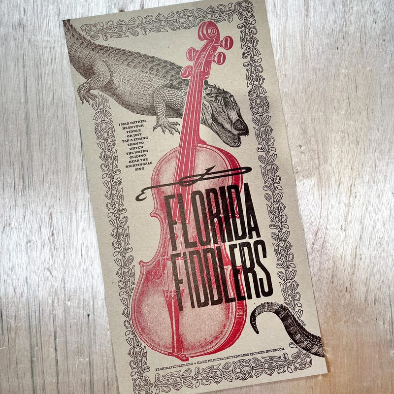Florida Letterpress Art - Etsy