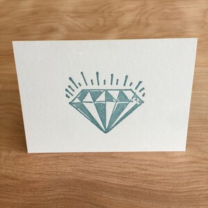 Sparkling Diamond Folded Note Cards, 8-pack, Letterpress, Engagement ...