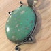Large Crescent Valley TURQUOISE Pendant NECKLACE Sterling Silver Chain ...
