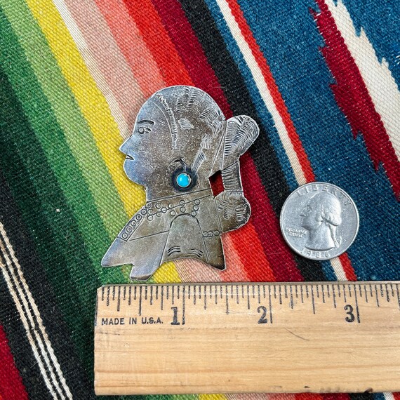 Very old NATIVE American TURQUOISE PIN, traditional t… - Gem