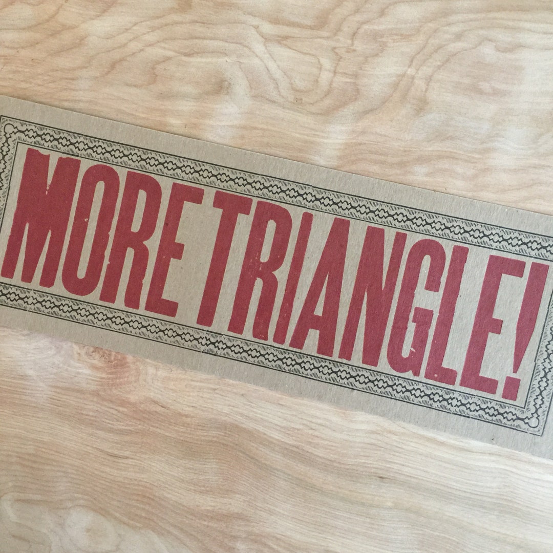 Cajun Music Sign MORE TRIANGLE Letterpress Hand Printed Poster, Cajun ...