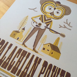 OWL MUSICIAN POSTER, Gifts for Musicians, Appalachian Art, Southern Art ...