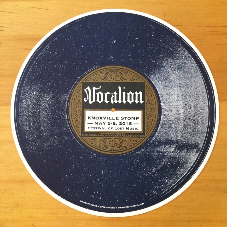 VINTAGE 78 RECORD Poster VOCALION Circle Print Knoxville Stomp - Etsy