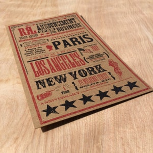 Ralph Lauren Double RL RRL Announcement Handmade Flyer Letterpress Wood ...