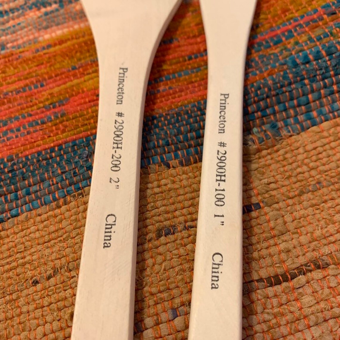 Pair of HAKE PAINT BRUSHES 1 Inch 2 Inch Natural Bristles - Etsy