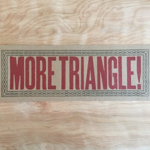 Cajun Music Sign MORE TRIANGLE Letterpress Hand Printed Poster, Cajun ...