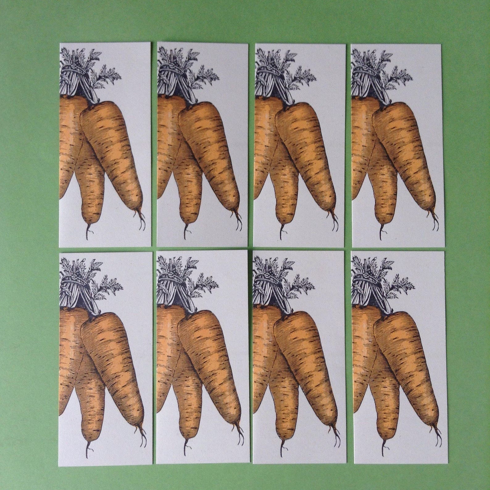 CARROT GREETING CARDS Gardening Letterpress Pack of 8 Farmers - Etsy