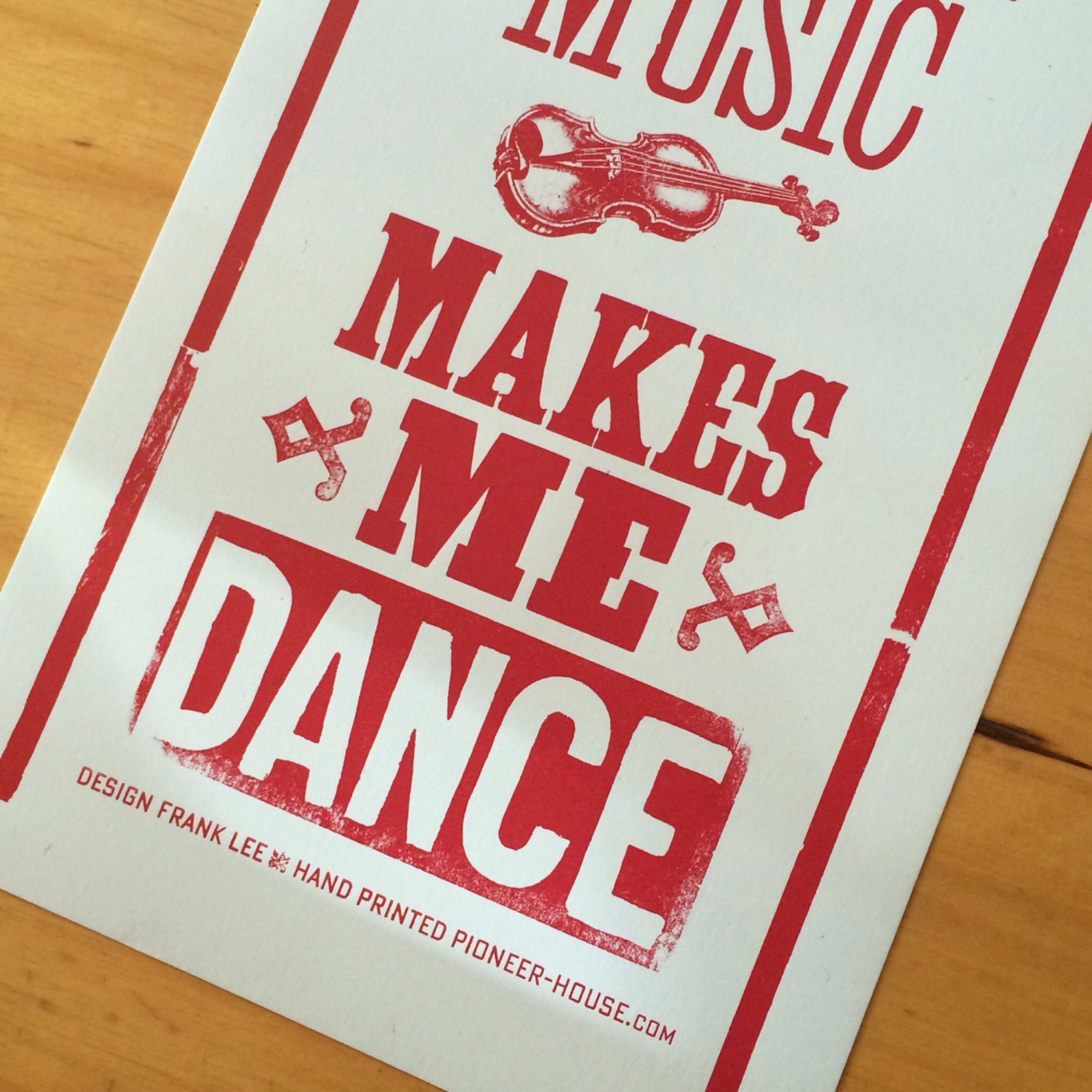 OLD TIME MUSIC Makes Me Dance Sign Letterpress Poster - Etsy