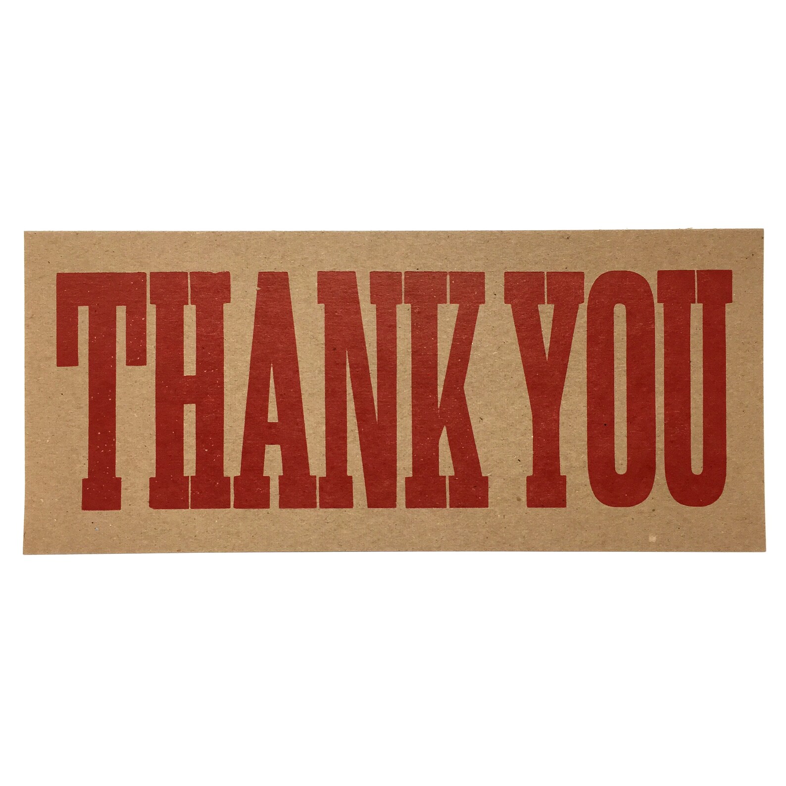 RED THANK YOU Hand Printed Letterpress Cards 8 10 Pack - Etsy