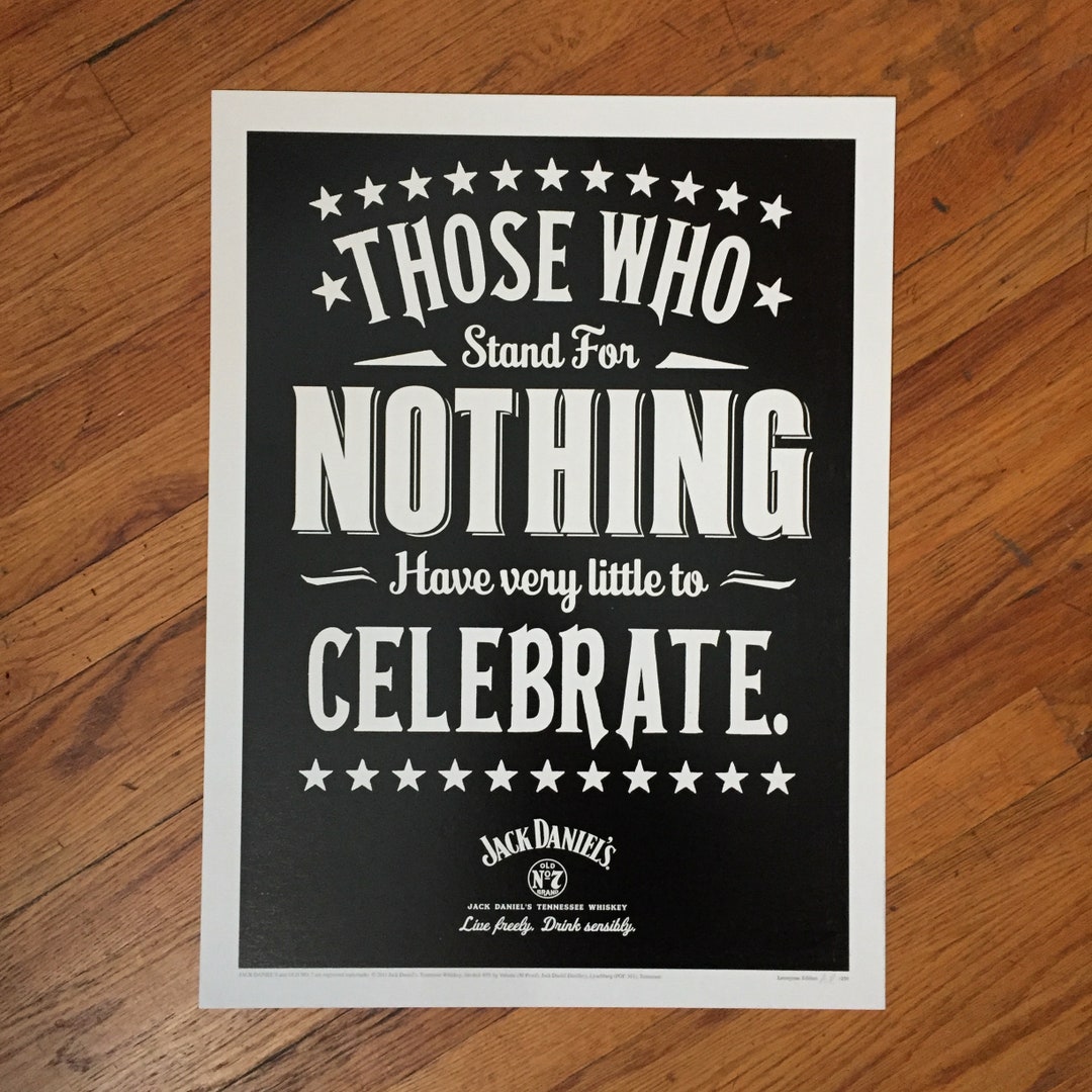 Rare JACK DANIELS Poster READ Celebrate, Whiskey Bar Decor, Kitchen Art ...