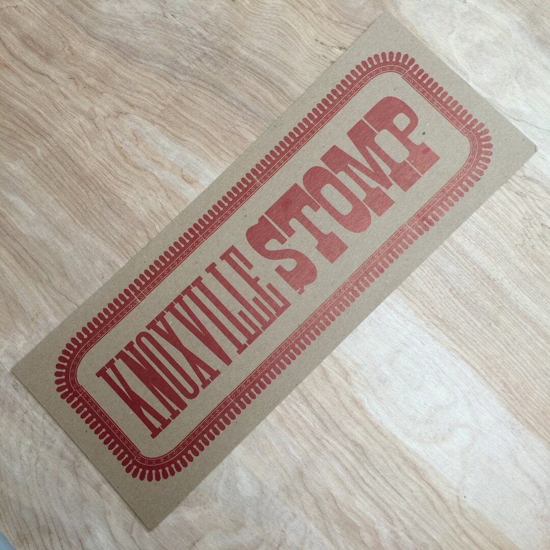 KNOXVILLE STOMP Letterpress Sign, Wall Decor, Tennessee Music Art ...