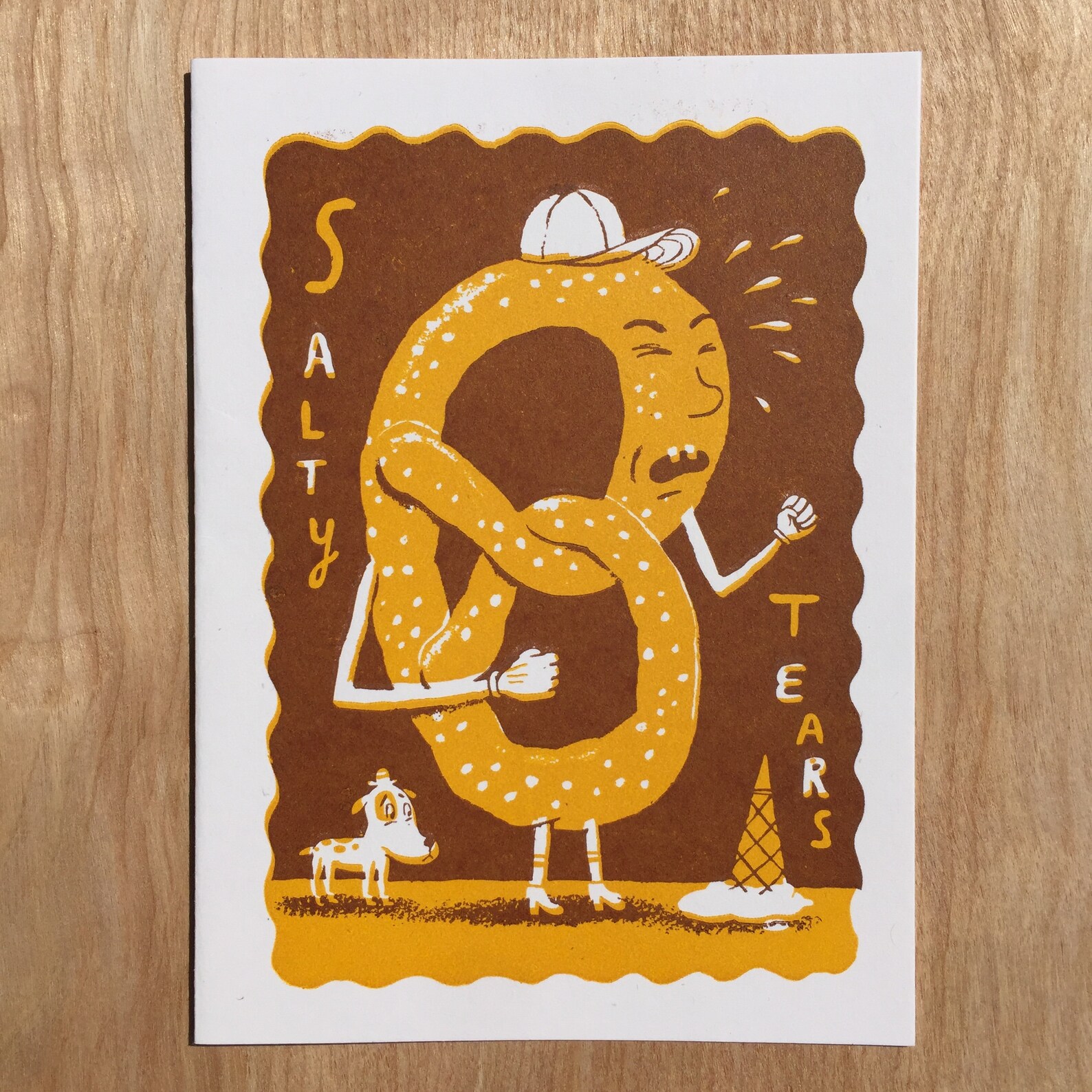 2 PRETZEL CARNIVAL FOOD Greeting Cards Letterpress Framable - Etsy