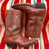 Vintage 1980 Leather Heavy Metal Scrunched Cowboy Boots Men's Size 10 ...