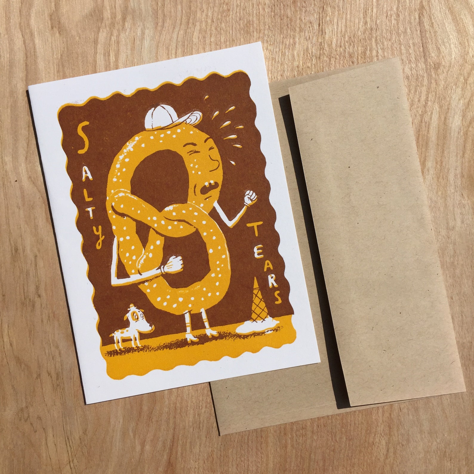 2 PRETZEL CARNIVAL FOOD Greeting Cards Letterpress Framable - Etsy