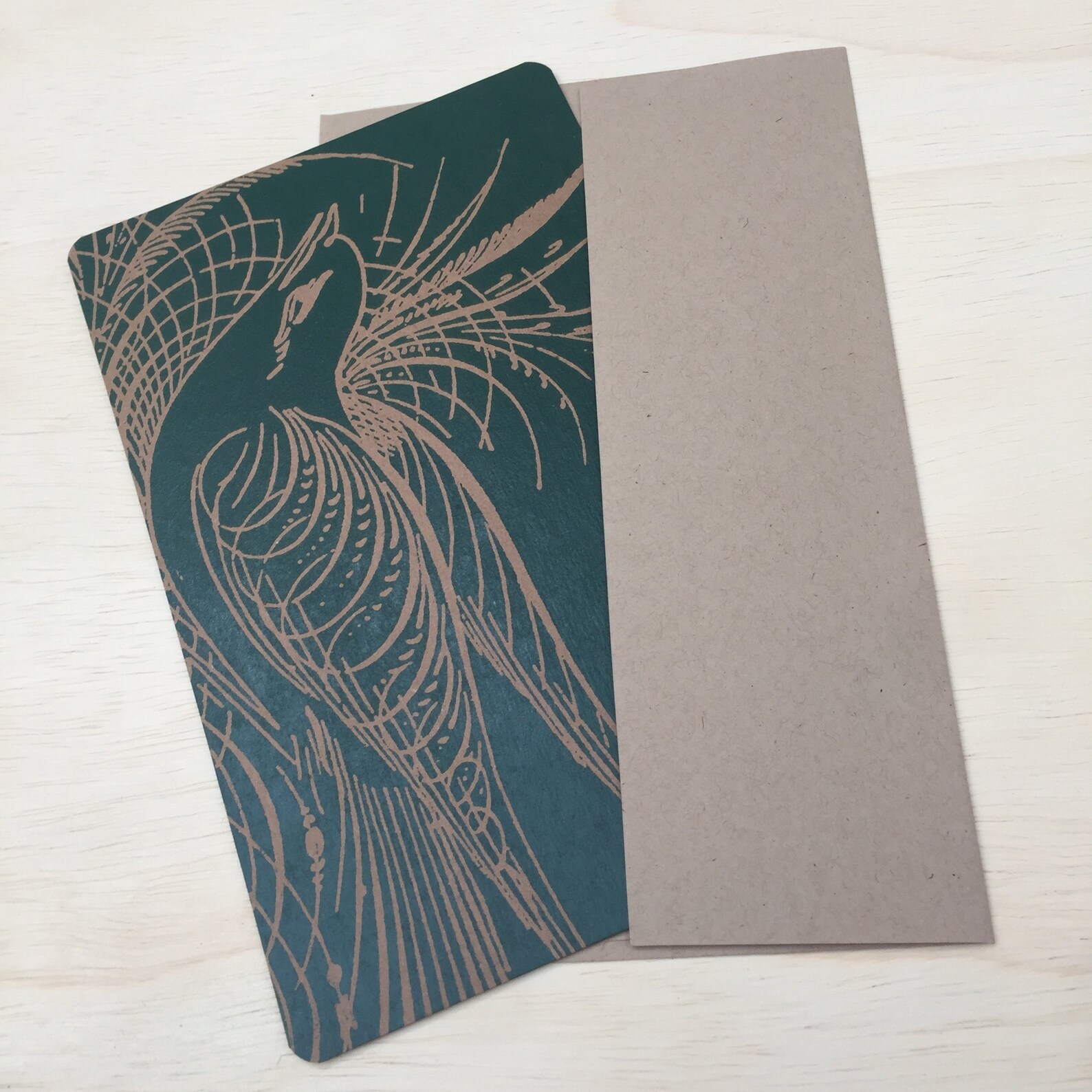 Calligraphy Bird Card Set Hand Printed Letterpress 4 Pack - Etsy